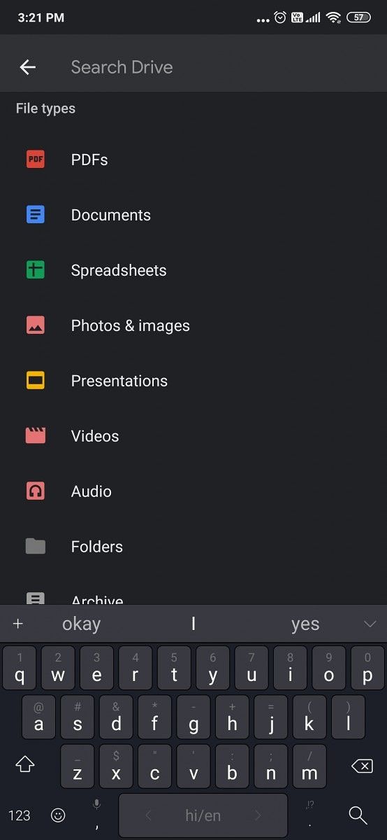 Google Drive tests new Search UI, Starting Tab setting in latest update