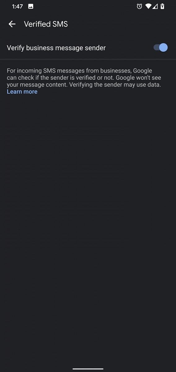 Messages gets a new Verified SMS feature to verify texts from businesses