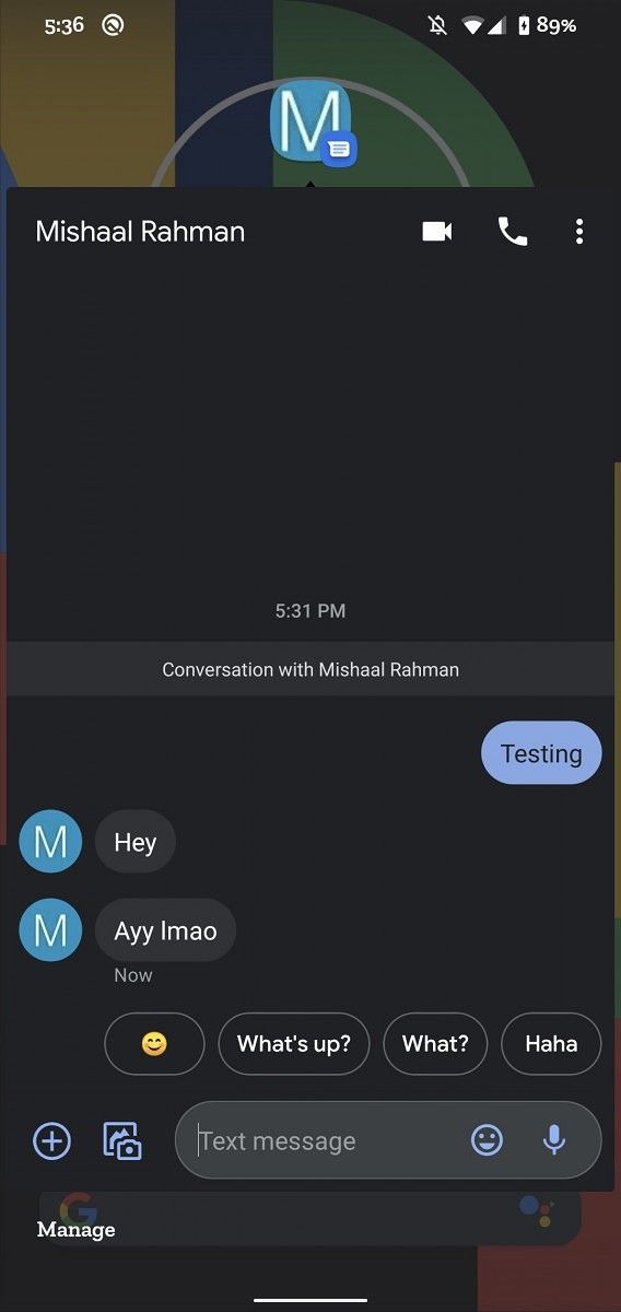 Google Messages tests floating conversation bubbles in Android 10