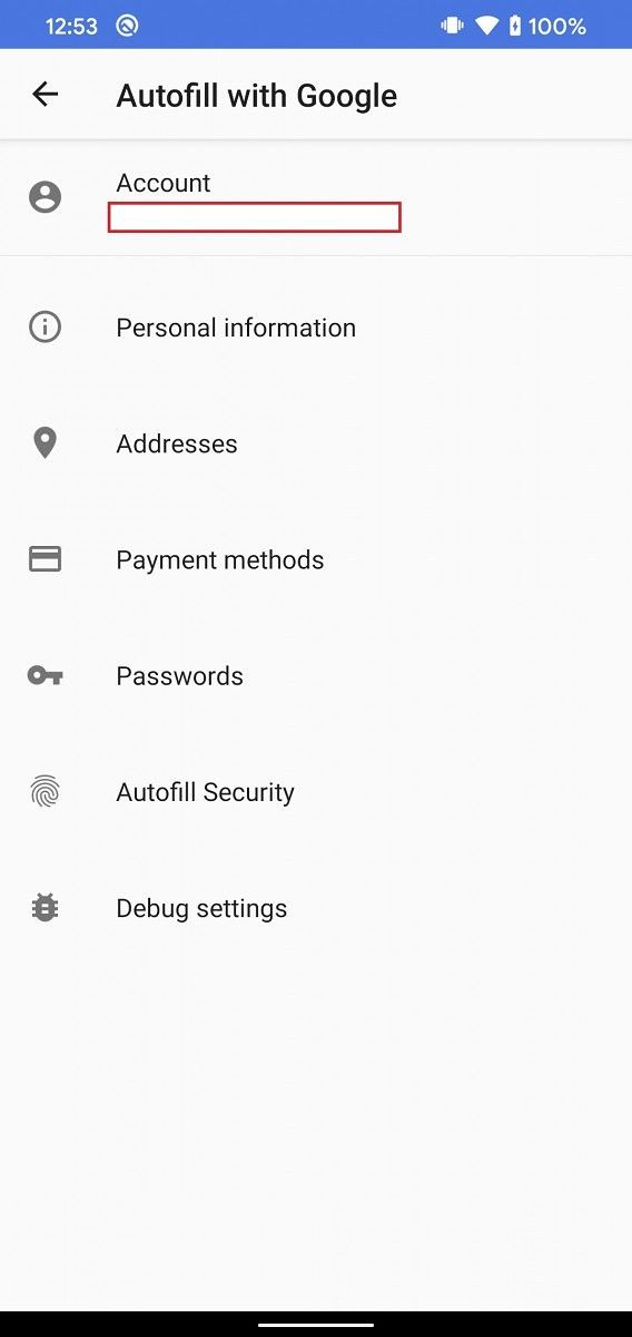 Google Autofill tests biometric authentication for passwords and payments