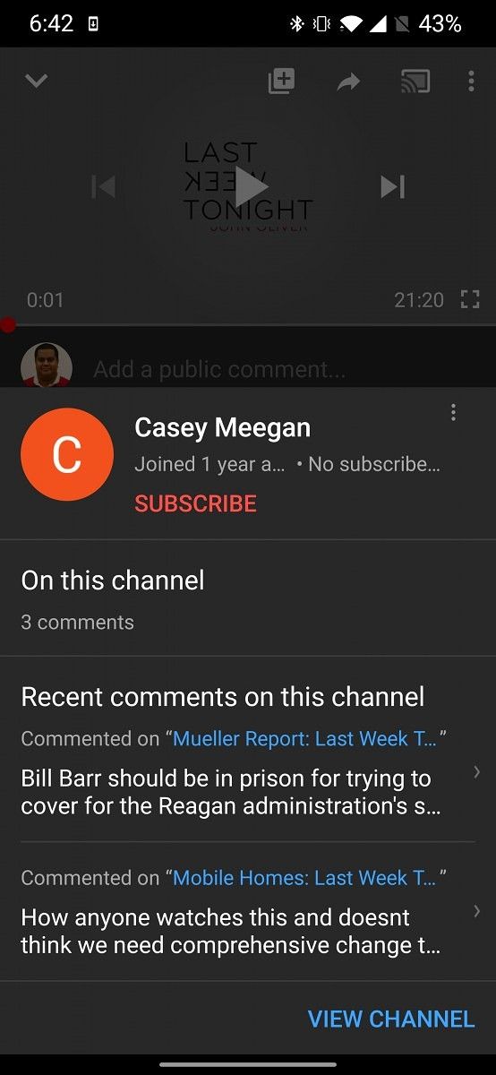 YouTube tests showing channel previews in the comments section