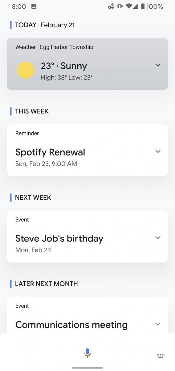 Google Assistant redesigned "Today" view has started rolling out