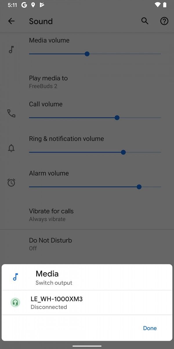 Android 11 hints at multi-device media and wired headset audio switching