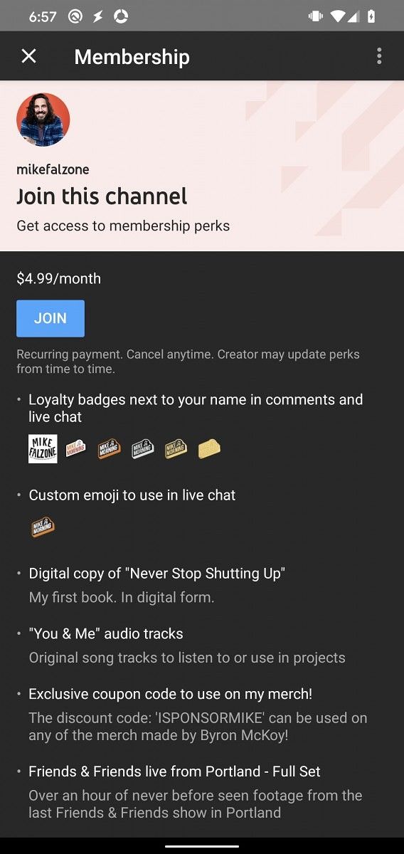 Some YouTube Premium members get free monthly channel memberships