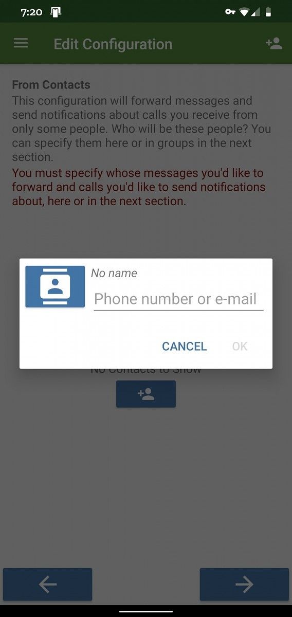 Message Forwarder forwards incoming SMS, MMS, or Call notifications via ...