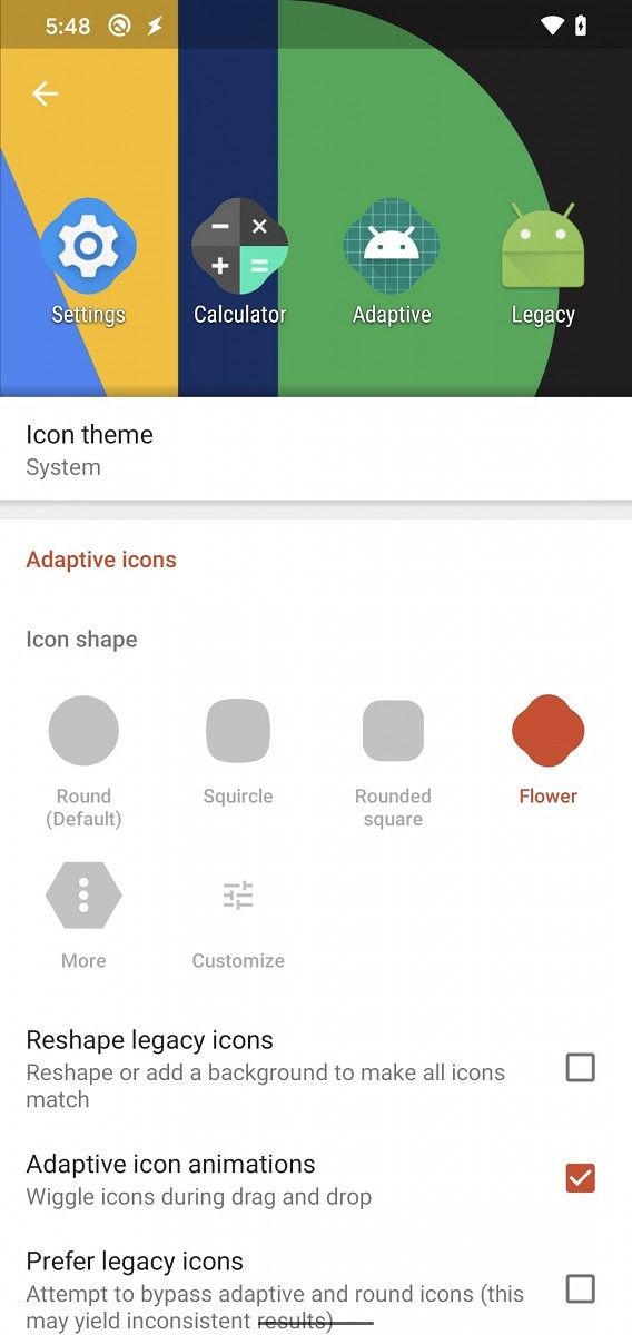 Nova Launcher beta adds new adaptive icon shapes inspired by Android 11