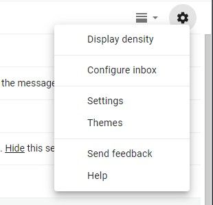 Gmail for web gets a more useful Quick Settings menu