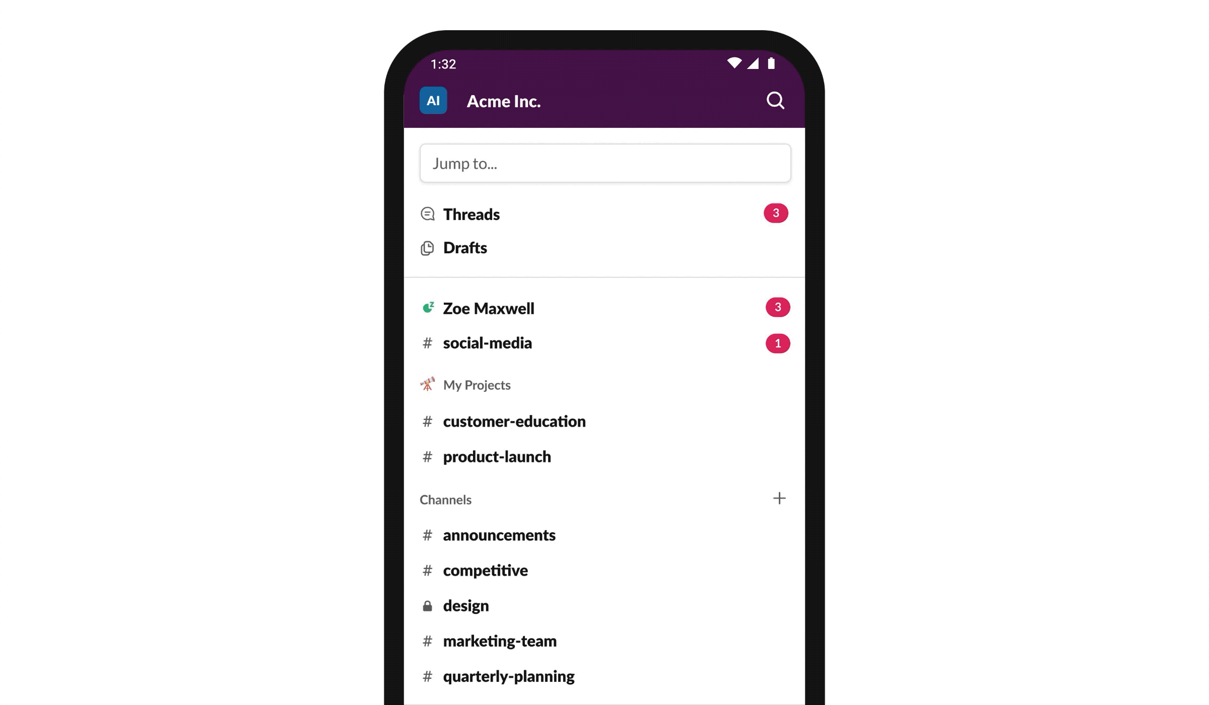 Slack is testing a cleaner UI with swipe gesture navigation for Android