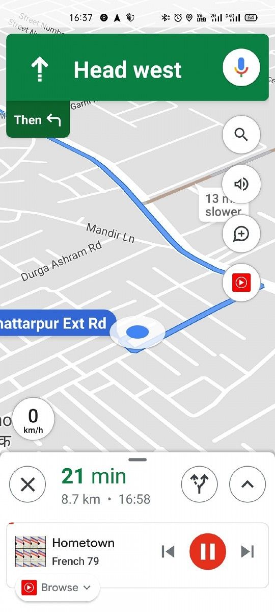 Google Maps now supports YouTube Music playback controls