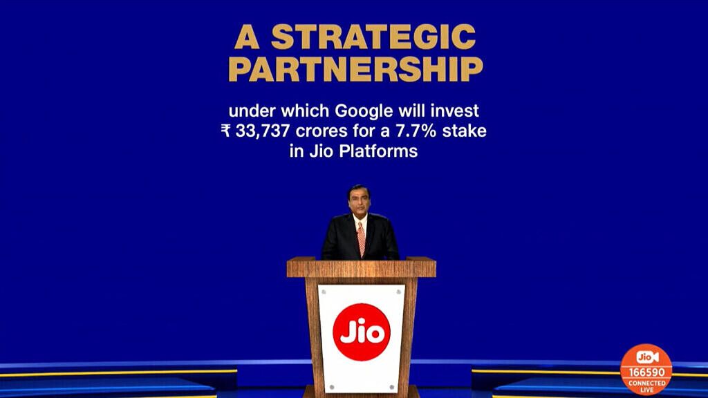 Google buys 7.73% stake in Reliance Jio for ₹33,737 crore ($4.5 billion)