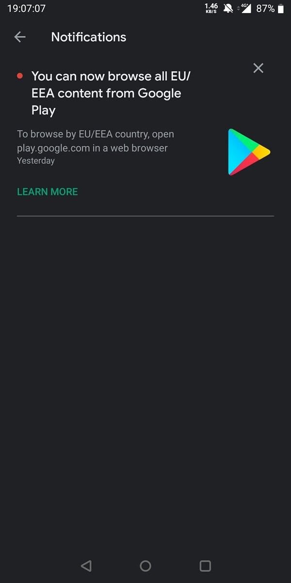 Google Play Store now lets Europeans see content from other EEA countries