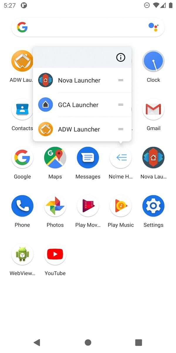 No'Me is a launcher manager for those of you with multiple launcher apps