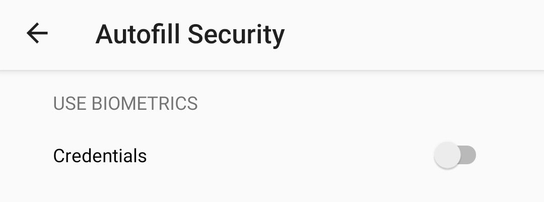 Google Autofill on Android now supports biometric authentication