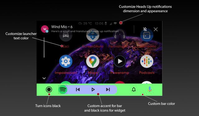 Customize Android Auto UI with Extras for AA Substratum theme