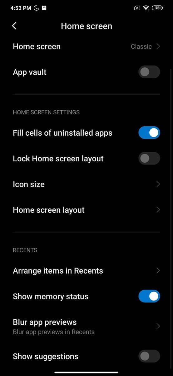 MIUI Launcher is getting a horizontal recent apps screen