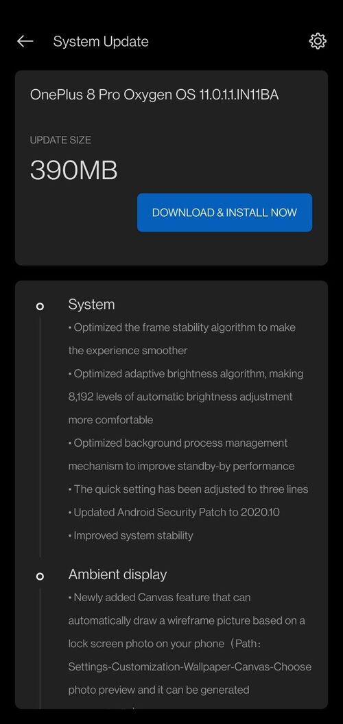 OnePlus 8/8 Pro get OxygenOS 11.0.1.1 with Canvas mode, October 2020 ...