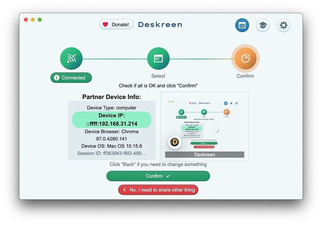 Deskreen turns any device into a secondary screen for your PC