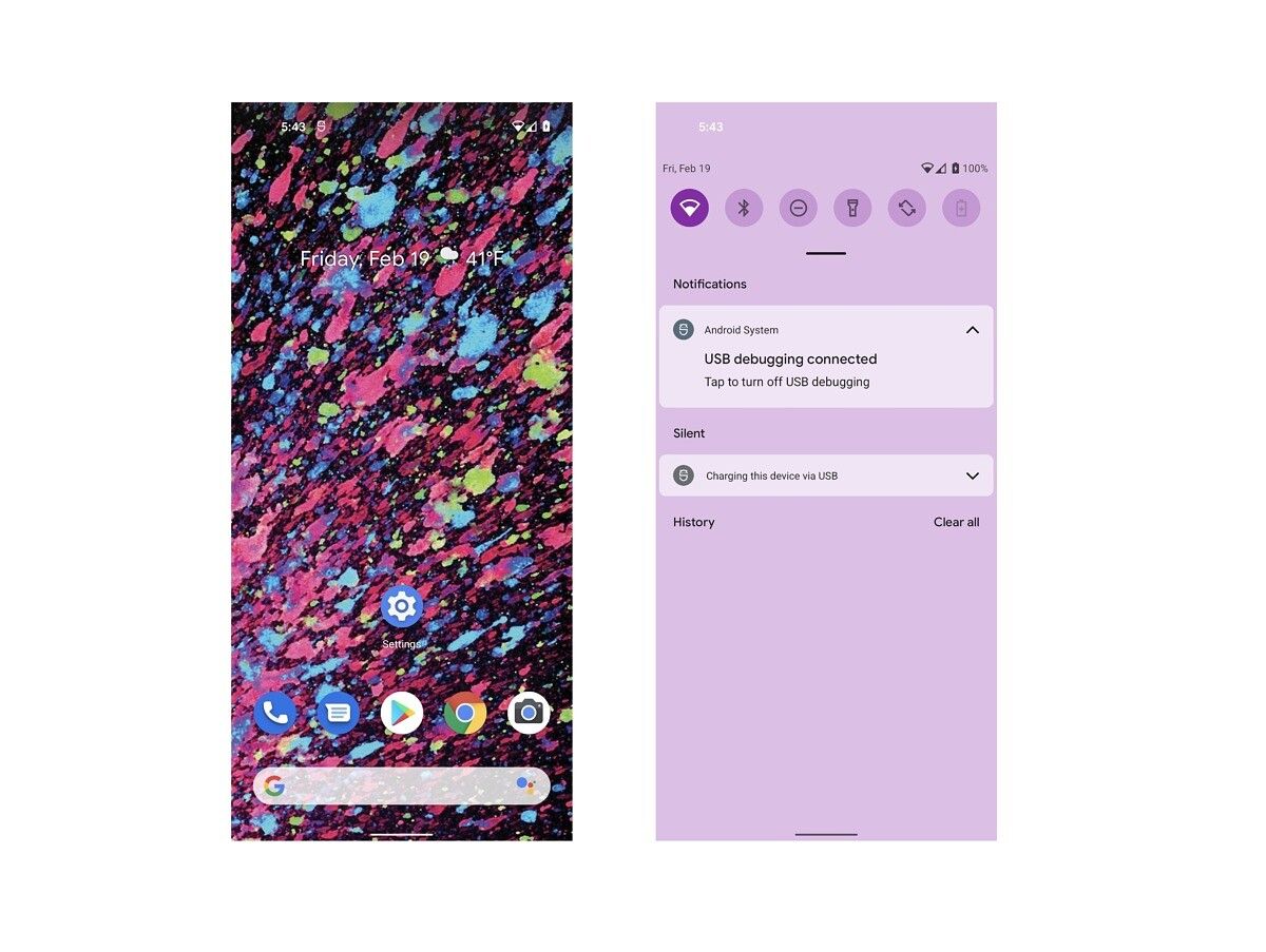This is our first look at Android 12's wallpaper-based theming system