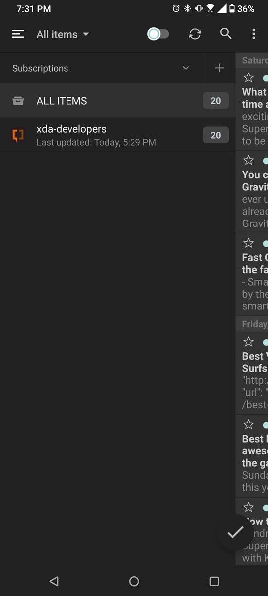 gReader ends a 4 year hiatus with a new update on Play Store