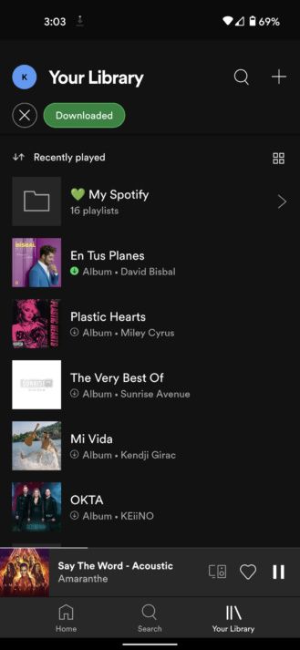 Spotify tests a new library UI and is starting to roll out lyric sharing