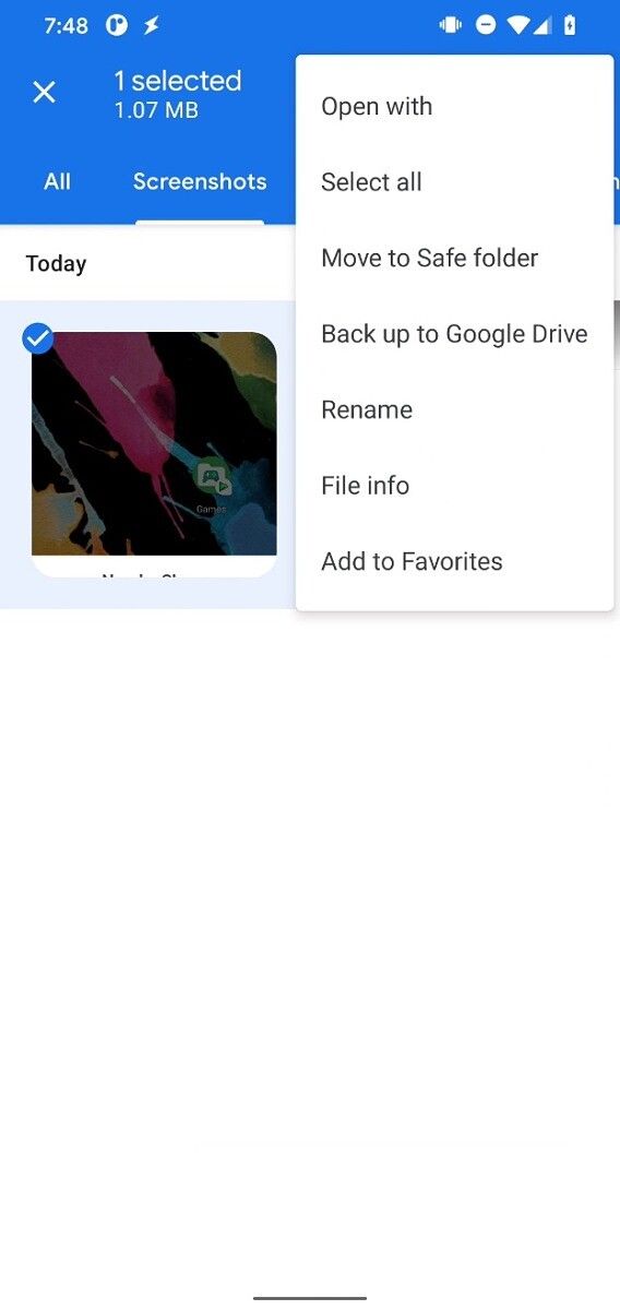 The latest Files by Google update introduces a new Favorites folder