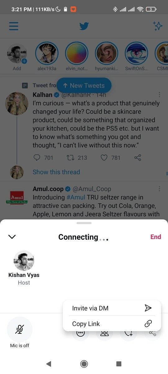 Twitter for Android is starting to let some users host their own Spaces