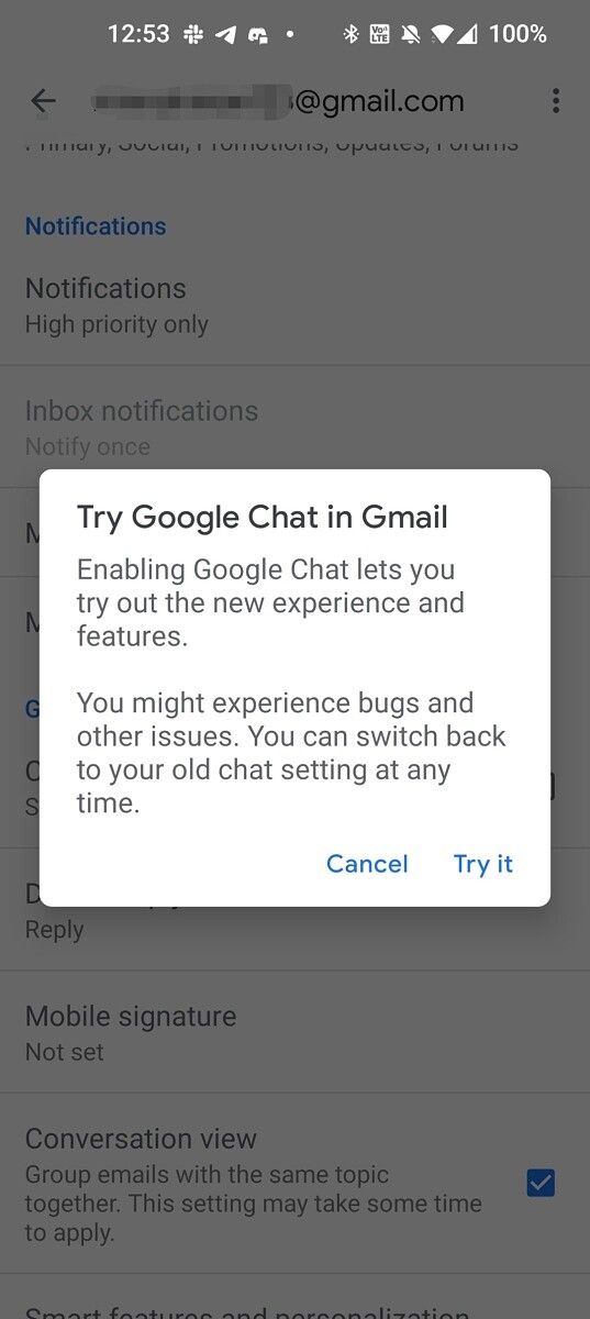 Gmail is rolling out Chat integration for personal Google accounts