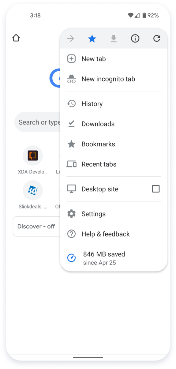 Chrome preps for Google's Material You and Android 12's bouncy scrolling