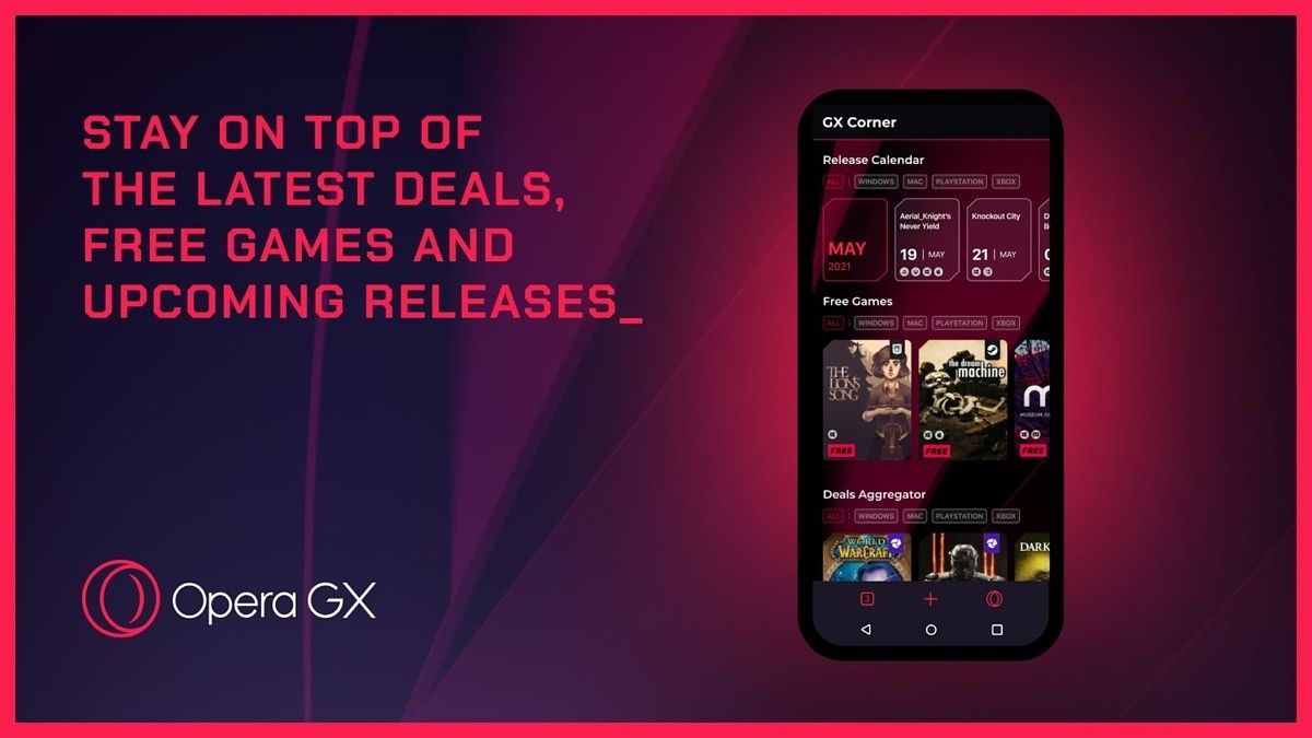 Opera GX, the "gaming browser", is coming to smartphones