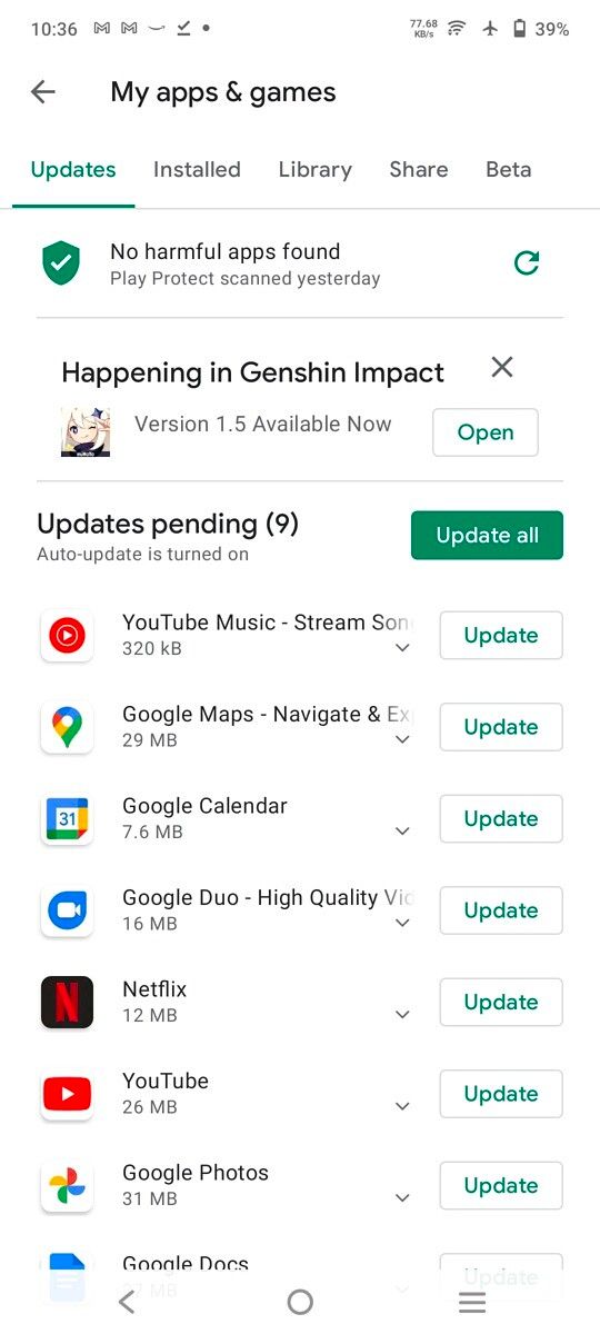 Google's latest Play Store UI test makes it harder to check for updates