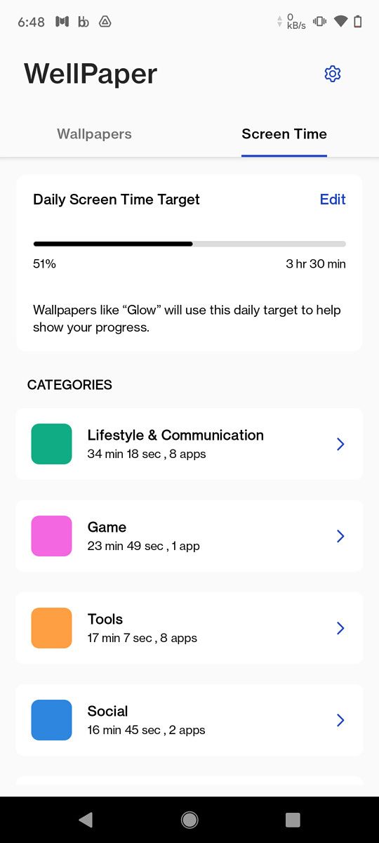 Digital Wellpaper is a unique wallpaper app from OnePlus