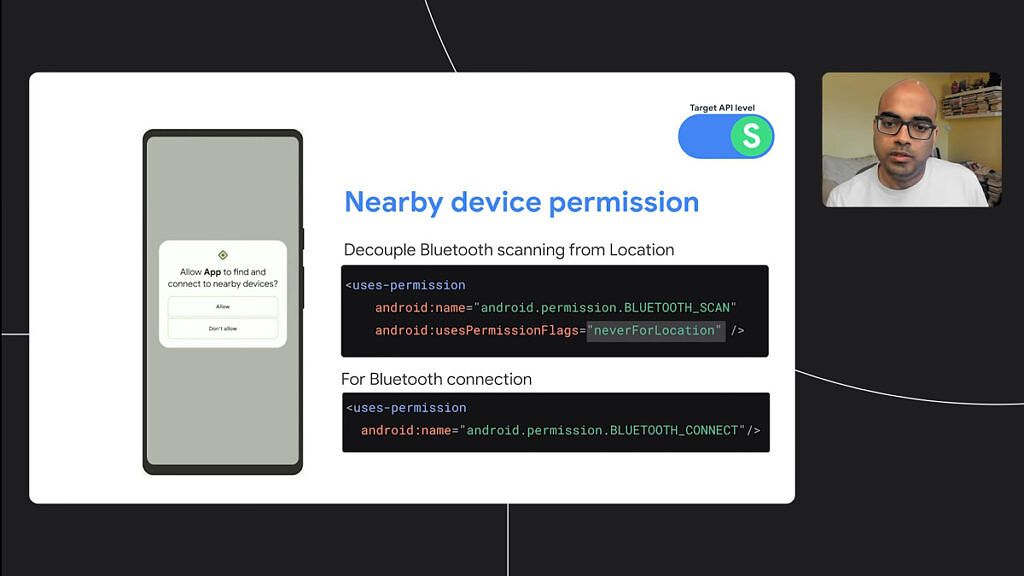 Android 12 no longer needs your location to scan nearby Bluetooth devices