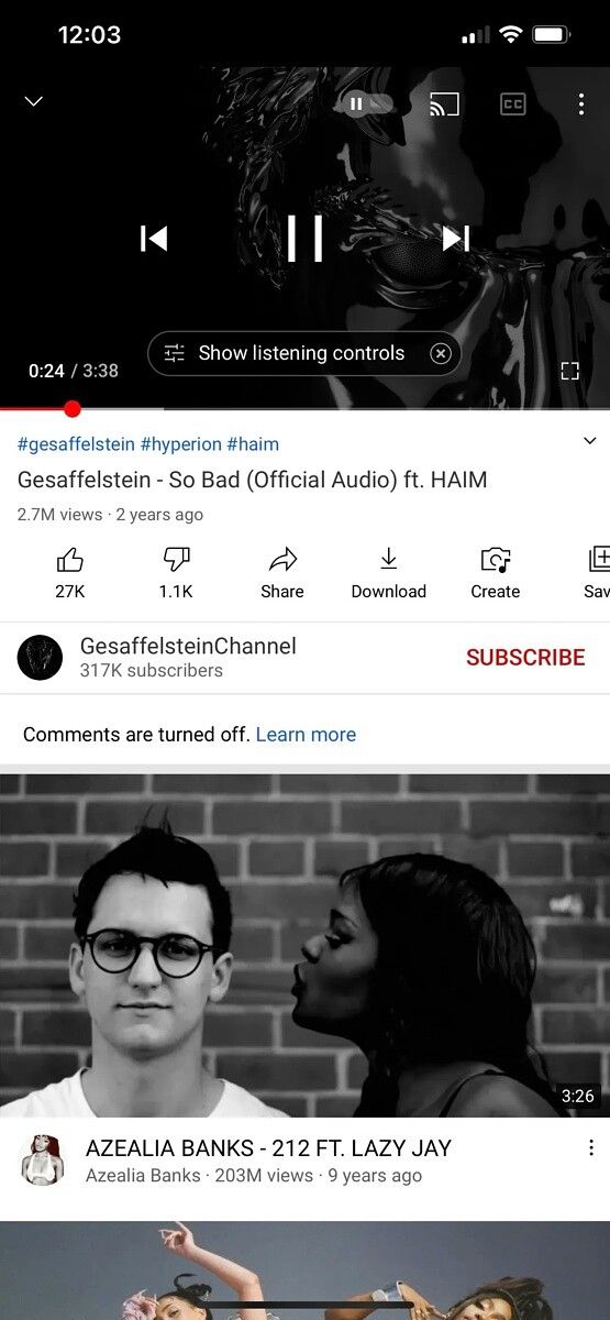 YouTube begins testing “listening controls” UI for music in main app