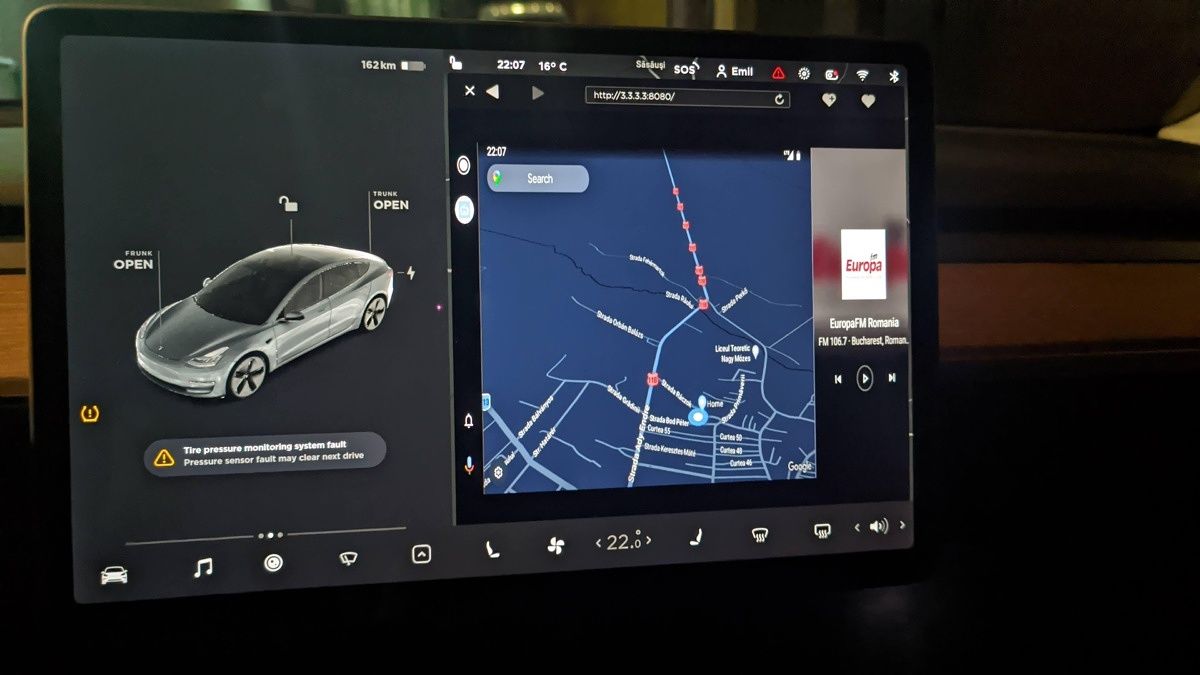 Android Auto on a Tesla? This proof-of-concept shows how it could work