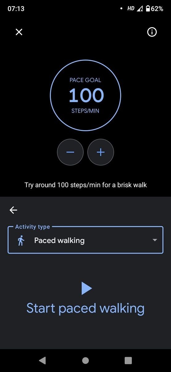 Google Fit for Android receives a new paced walking activity