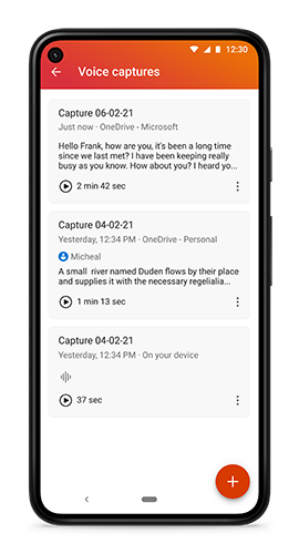 Microsoft Office for Android lets you capture and transcribe voice ...