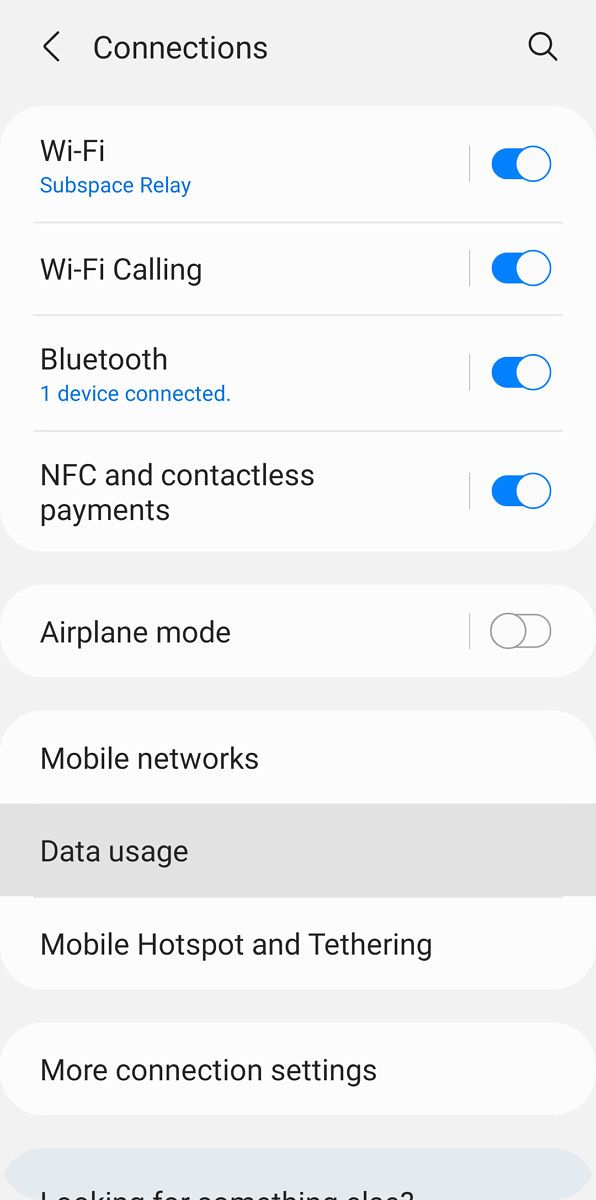 How to check mobile data usage on Android
