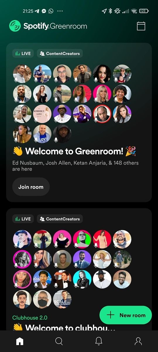 Spotify's take on Clubhouse is an audio room app called Greenroom