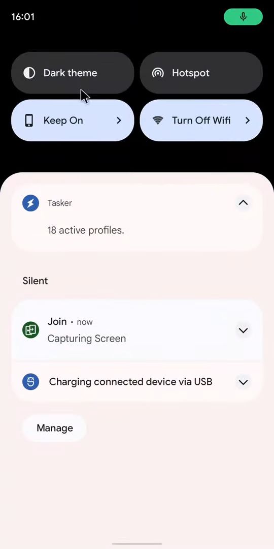 Tasker developer shows off Android 12's color-changing theming system