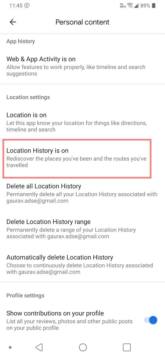 How to view your Location History in Google Maps, and How to turn it off