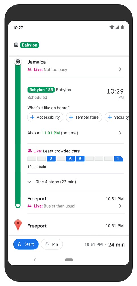 Google Maps is expanding its mass transit crowdedness predictions