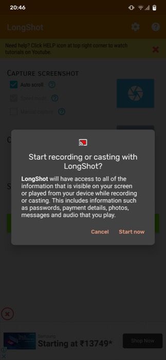 How to Take Scrolling Screenshots on your Android Smartphone