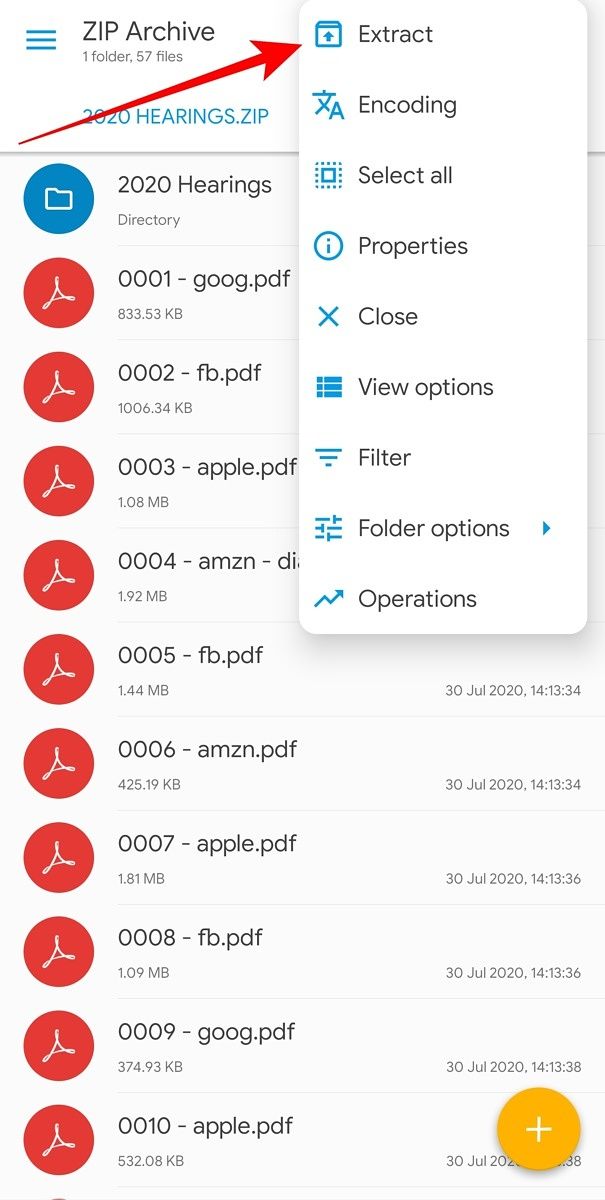 How to unzip or extract compressed files on Android