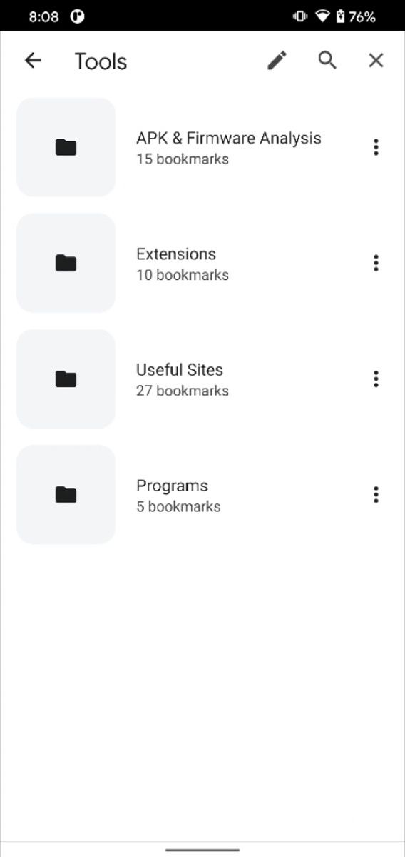 Chrome for Android tests new downloads panel and bookmarks UI