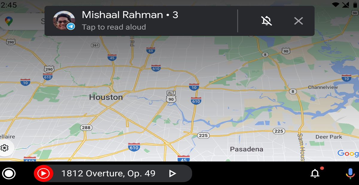 Android Auto tests a new UI with a media player and notification overlay