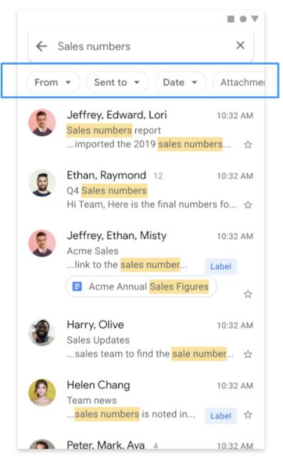 Google makes it easier to search emails in Gmail by adding filters