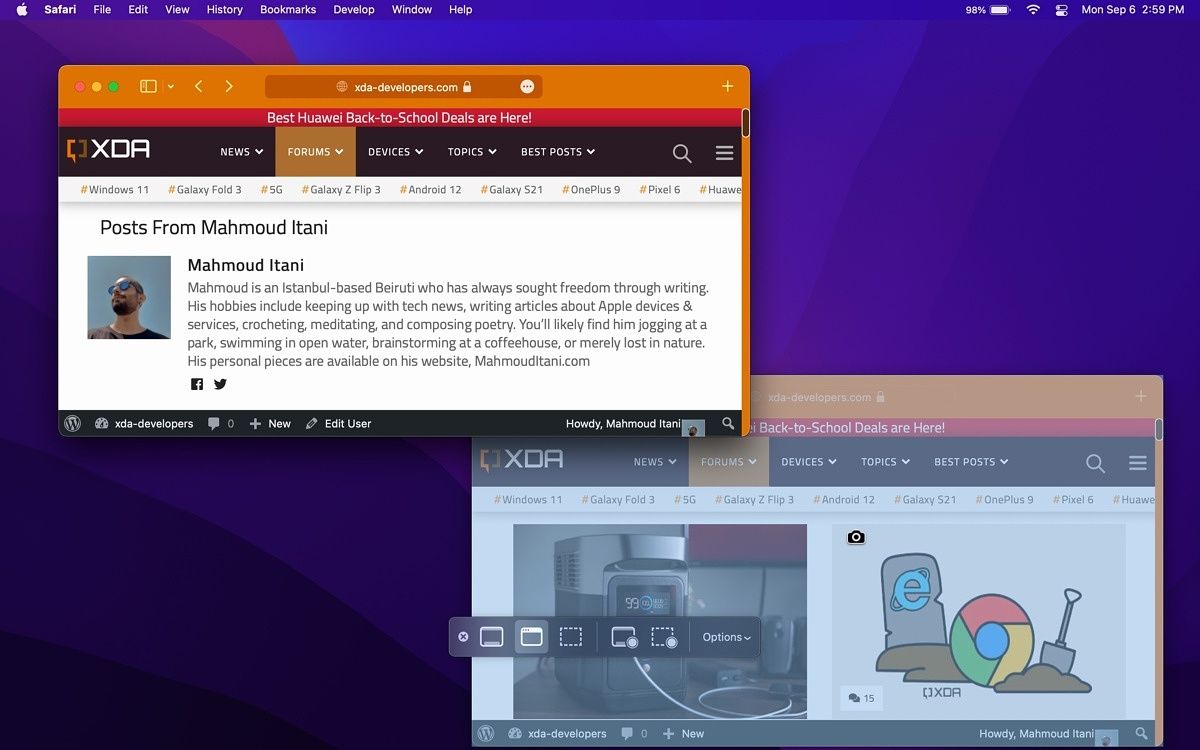 How to record the screen on an Apple Mac in more than one way
