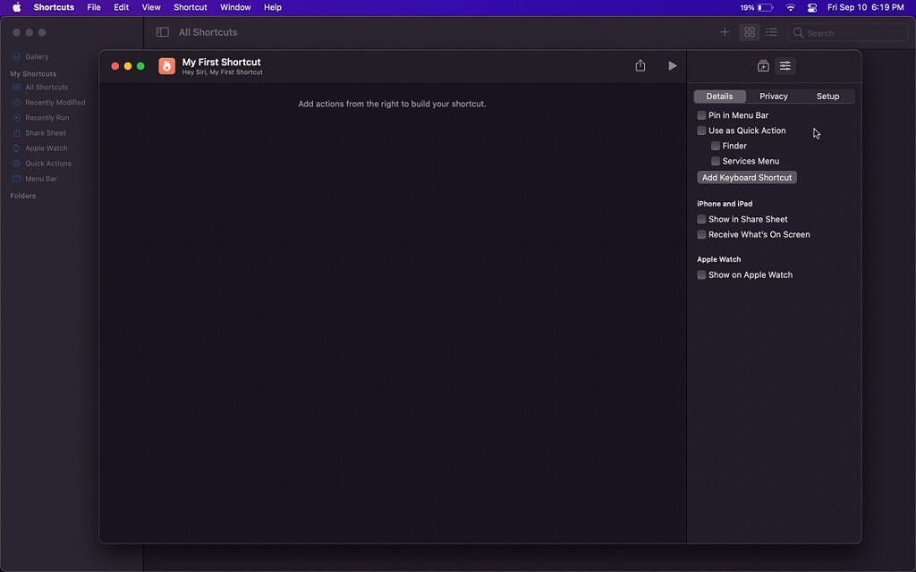 A complete guide to the built-in Shortcuts app on macOS