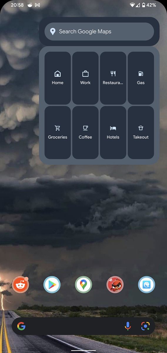 The new Google Maps search widget has started rolling out to some users
