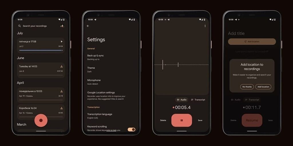 Google Recorder gets Material You redesign and dynamic theming support Google Recorder gets Material You redesign and dynamic theming support
